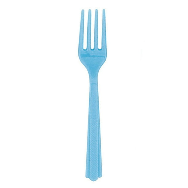 Way to Celebrate! Light Blue Plastic Forks, 24ct - Walmart.com