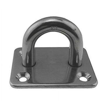 Five Oceans Heavy Duty 3/16" Stainless Steel Square Pad Eye, 2-Pack ...