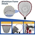 Adjustable Telescoping Metal Fishing Net with Rubber Mesh Handle ...