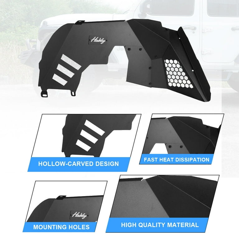 Fender Flare Hawkley Jeep Wrangler JL Inner Fender Liners - 4PC Steel ...