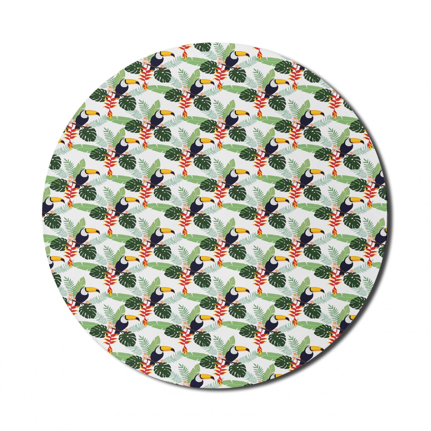 Tropical Mouse Pad for Computers, Colorful Hawaiian Illustration of ...