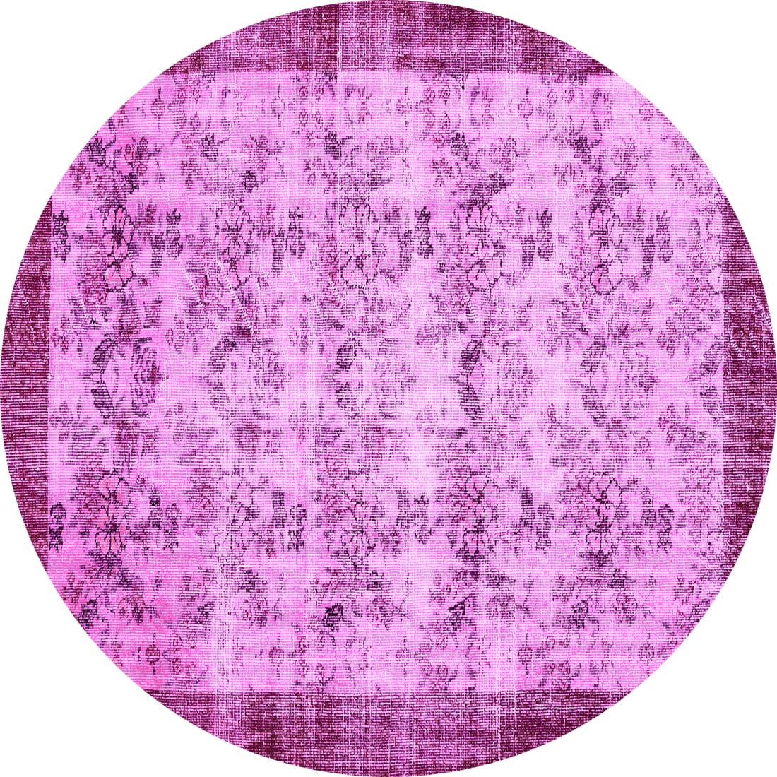 Ahgly Company Indoor Round Persian Pink Traditional Area Rugs, 7' Round ...