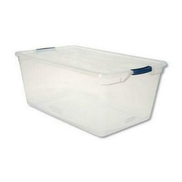 Rubbermaid Clever Store Basic Latch-Lid Container, 95 qt, 17.75" x 29 ...