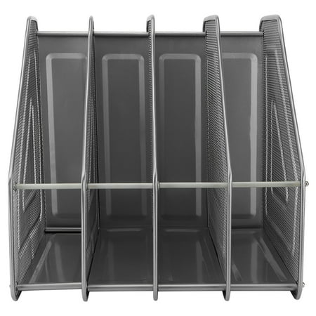 Magazine Organizer, 4-Compartment Desktop File Organizer Modern Office ...