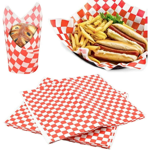 BUZIFU 100 pcs Food Wrap Paper Cake Wrappers Grease-Resistant Deli ...