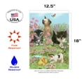 Toland Home Garden Flowers and Kittens Flower Cat Flag Double Sided ...
