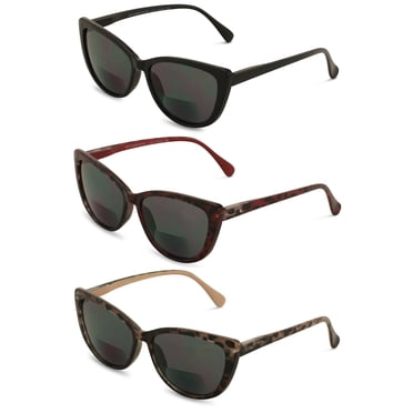 2 Pairs of Womens Fully Magnified Outdoor Reading Sunglasses - Full ...