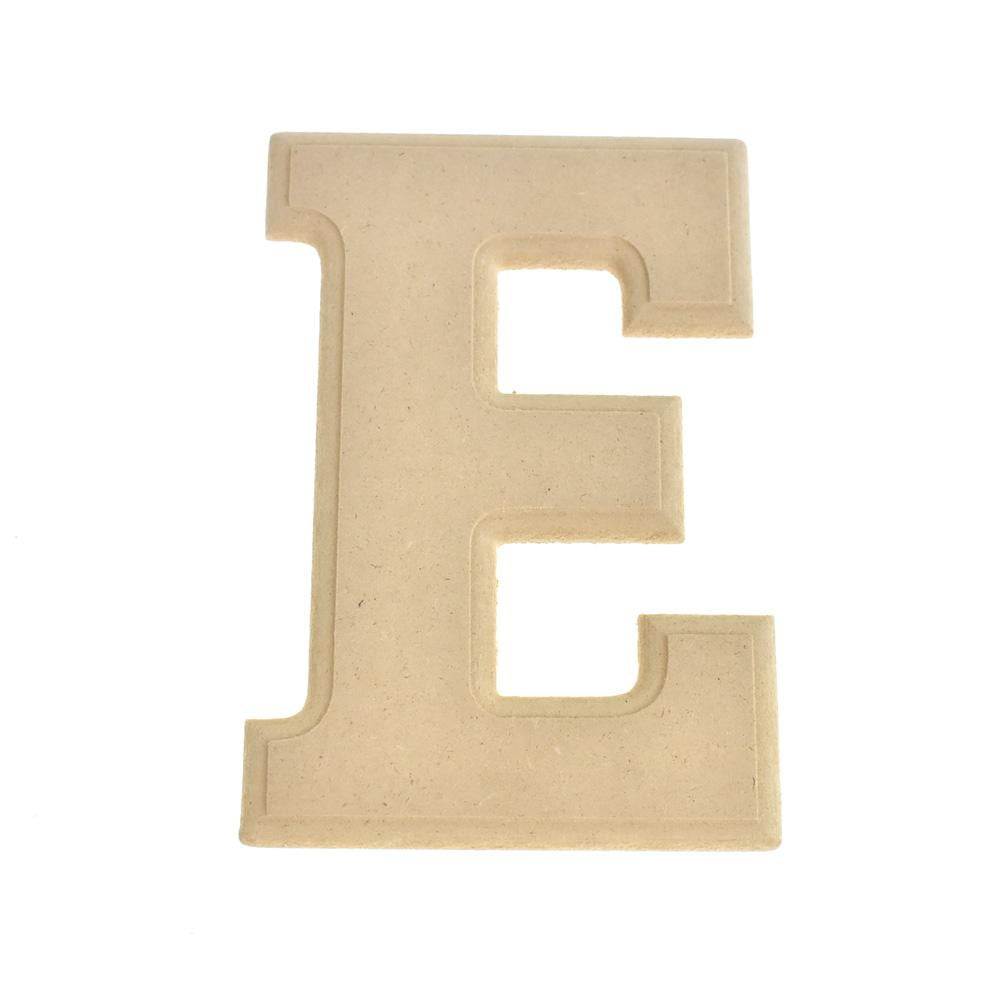 Pressed Board Beveled Wooden Letter E, Natural, 6-Inch - Walmart.com