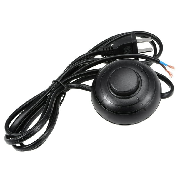 Uxcell Round Lamp Foot Pedal Push Button Switch Nylon Black 1pcs ...