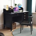 Catrimown Small PC Desk, 47.5 in Vintage Style Home Office Desk with 4 ...