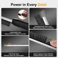 Crevice Cleaning Brush 3 Pack, Stainless Steel Bristle Support Rod ...