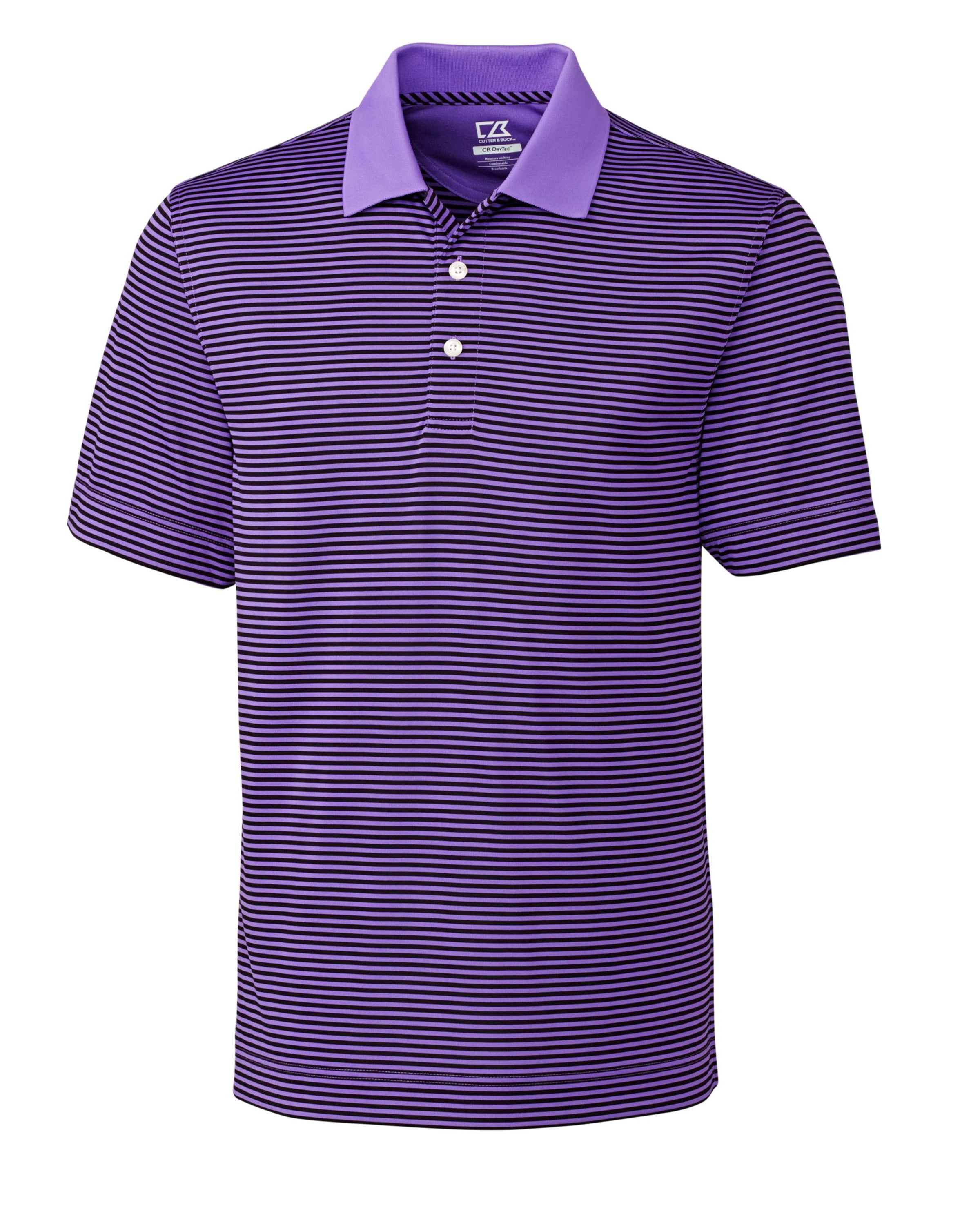 Cutter & Buck DryTec Trevor Stripe Golf Shirt BCK00332 - Walmart.com