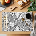 Abstract Football Sport Placemats Set of 4 Modern Art Balls Match ...
