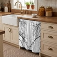 Black Branch Cabinet Curtains for Kitchen 35"W x 35"L, Country Abstract ...