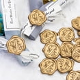100 Pack Letter J Wax Seal Stickers, Antique Gold Initial Alphabet Self ...