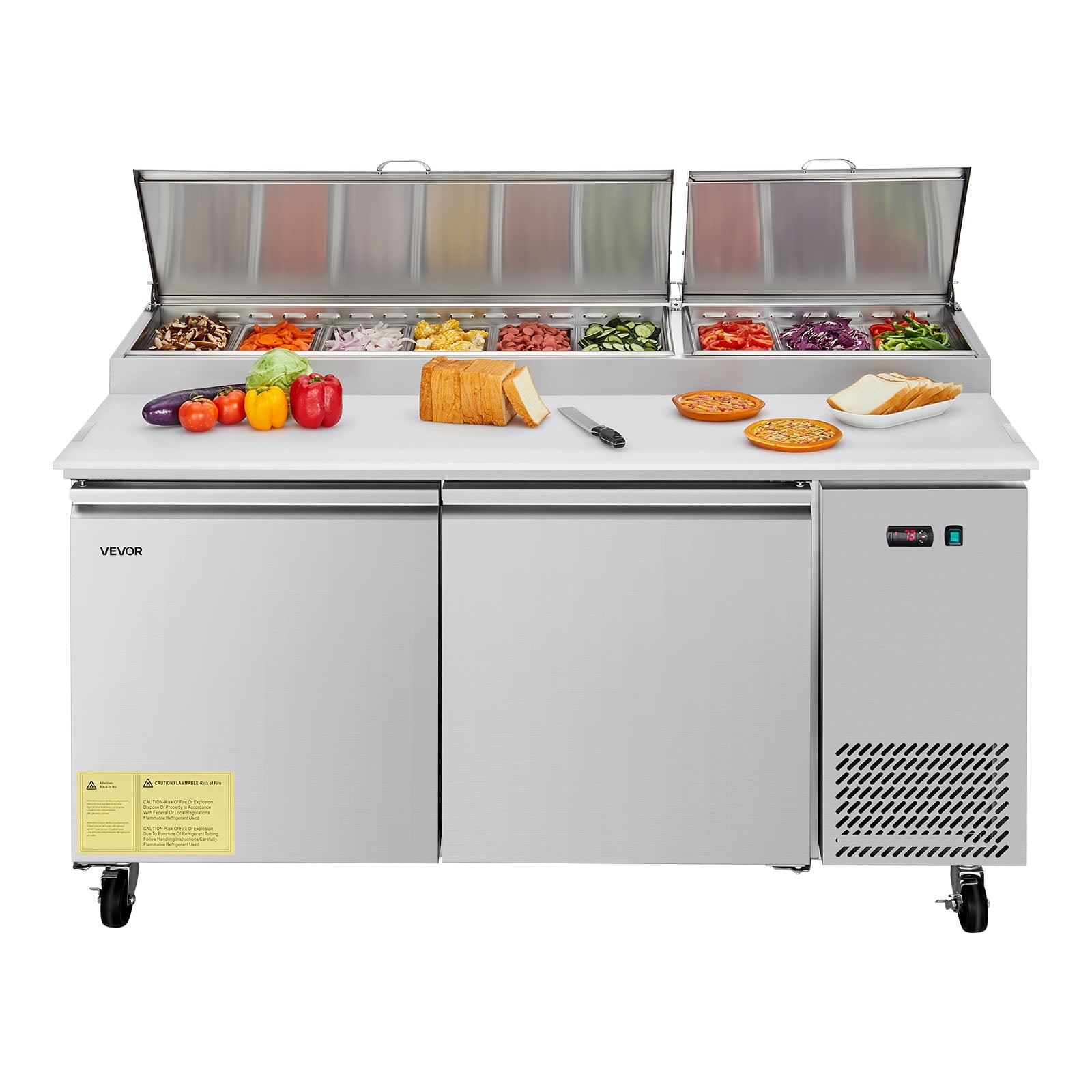 Click here for Vevor Commercial Refrigerated Pizza Prep Table Sta... prices