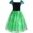 MAVLLY Frozen Disney Princess Anna Costume, Green Dress for Toddler ...