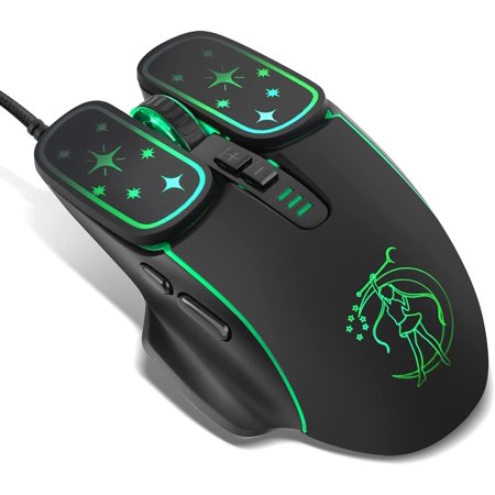 Gaming Mouse,4 Colors Backlit Optical Game Mice Ergonomic USB Wired ...