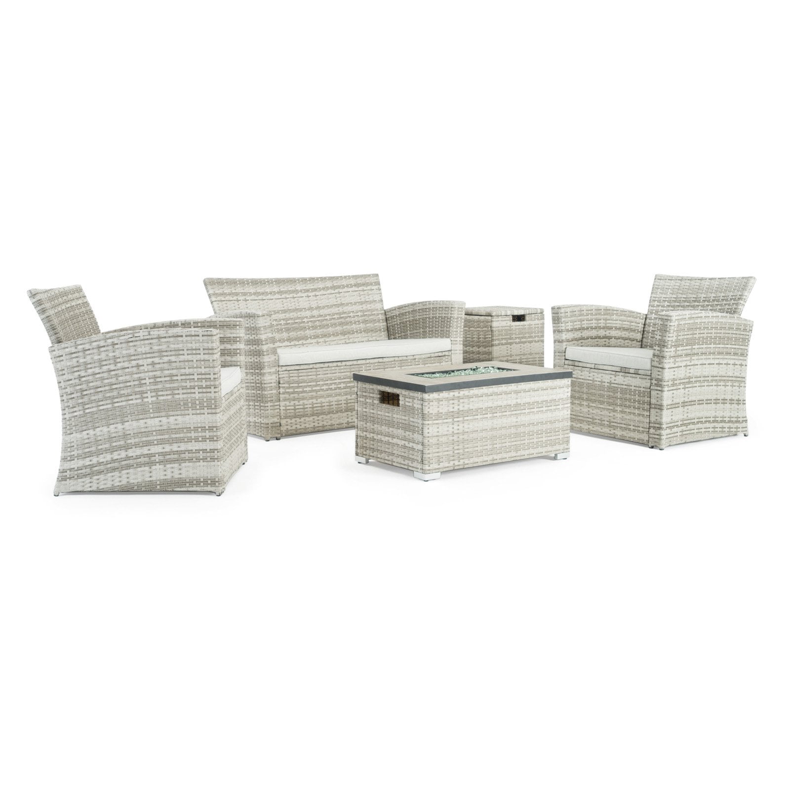 Sego Lily Magna 4 Piece Fire Pit Conversation Patio Set