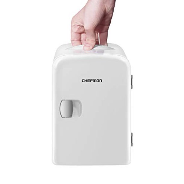 Chefman Portable Compact Personal Fridge Cools & Heats, 4 Liter ...