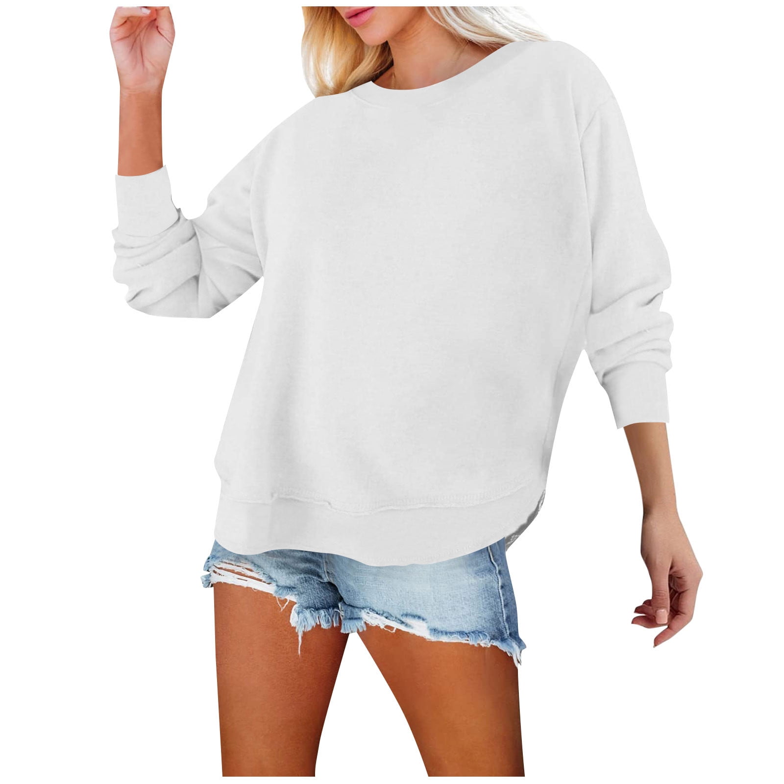 Click here for Zhonghui Women Crewneck Hoodies Tops Long Sleeve T... prices