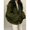 EMMIOL Christmas Women's Y2K Reversible Oversize Fleece Hooded Jacket ...
