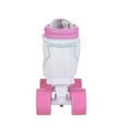 Chicago Girls' Quad Roller Skates White/Pink/Teal Sidewalk Skates, Size ...