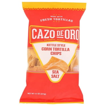 (3 pack) Cazo de Oro Original Kettle Style Corn Tortilla Chips, 11 oz ...
