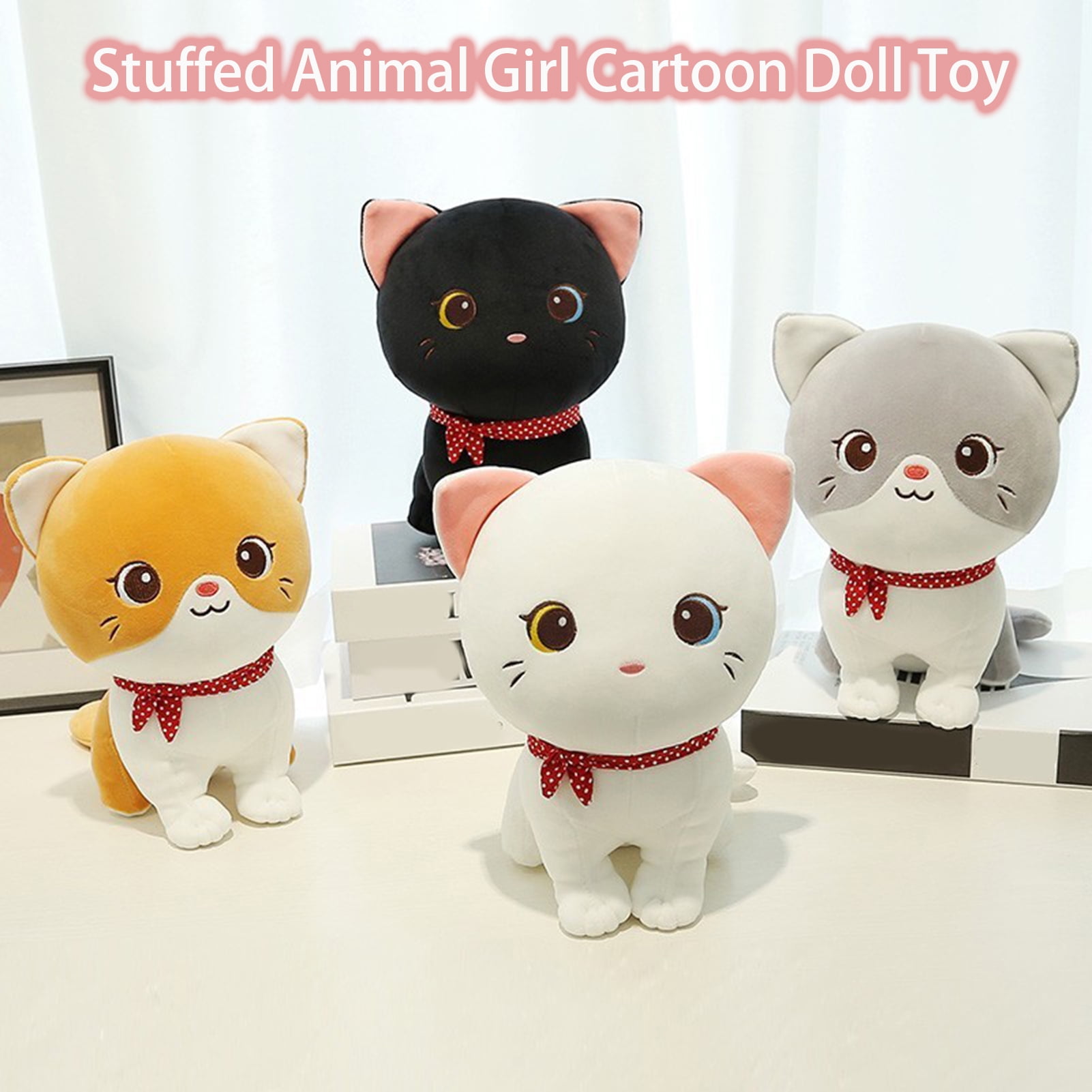 Click here for Unbranded Lubelski 24cm Cat Plush Toy Cute Bow Col... prices