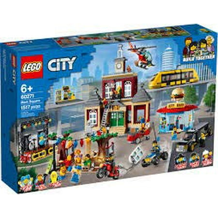 Lego City Main Square 60271 Set with 1517 Pieces Featuring a Town Hall ...