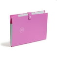 U Brands U-Eco 6 Pocket Expandable File Folder, Open Top Folder, Pink ...