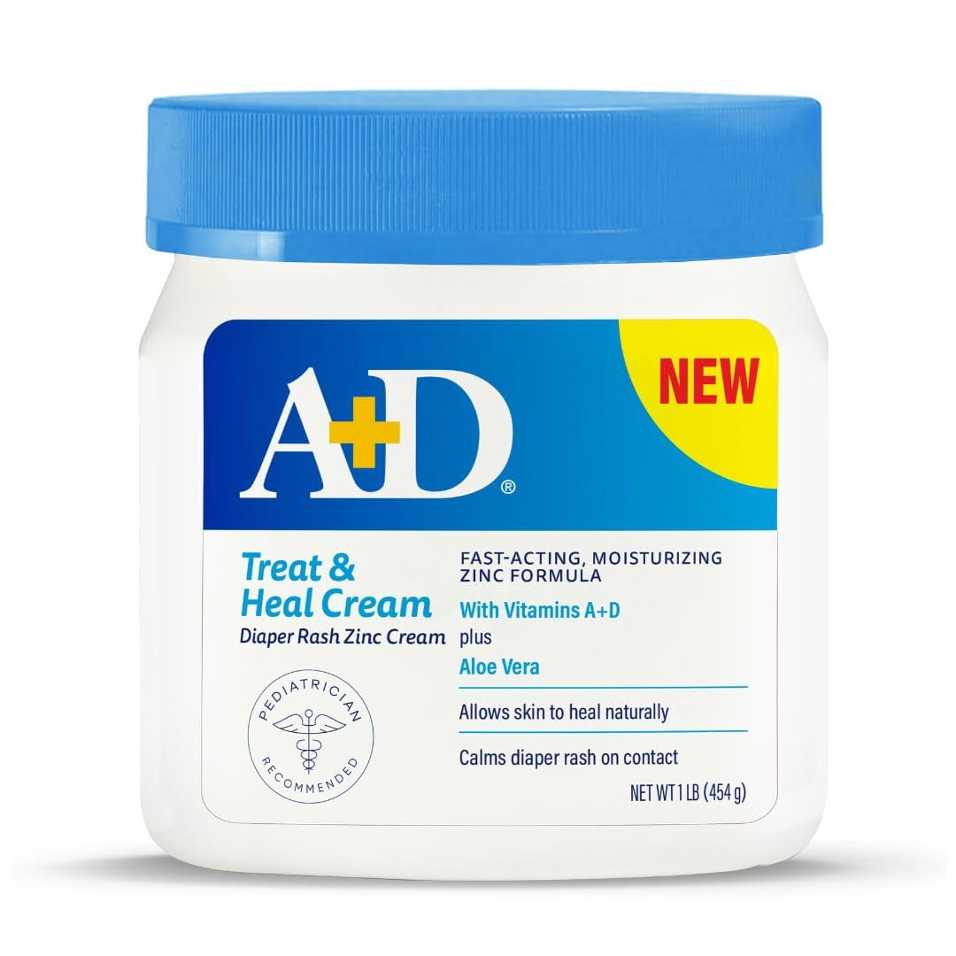 Crema para dermatitis del pañal A+D Treat + Heal con óxido de zinc 473 ...