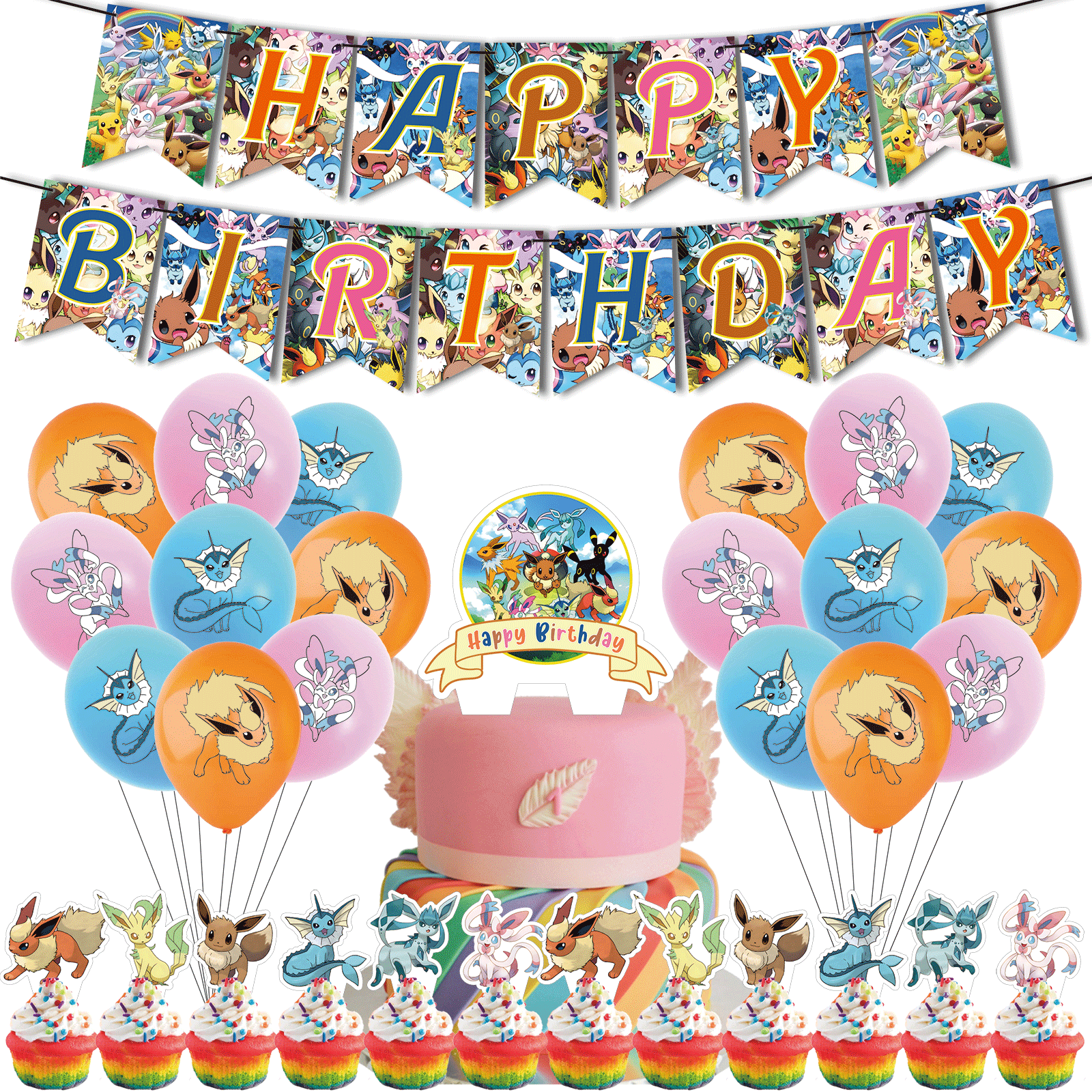 Click here for Lmhtrade 32 Pcs For Eevee Cartoon Theme Birthday D... prices