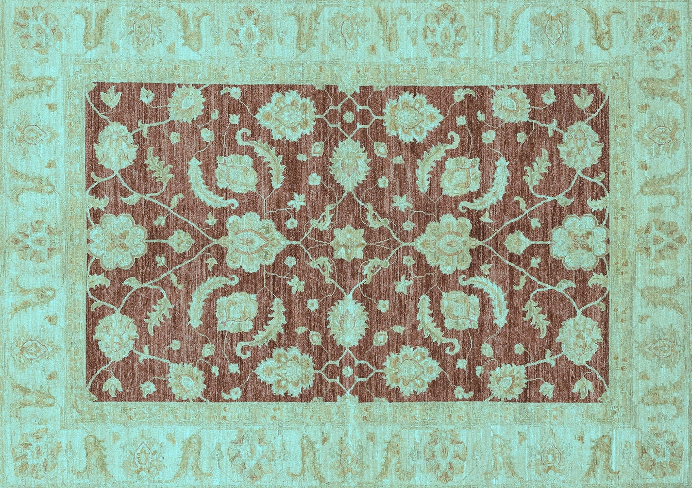 Ahgly Company Indoor Rectangle Abstract Light Blue Modern Area Rugs, 2 ...