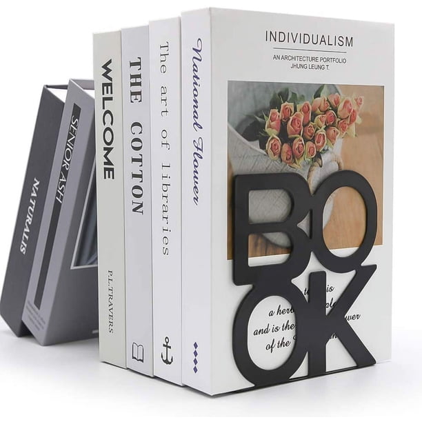 Book Ends - Decorative Metal Book Ends Supports for Bookrack Desk,Books ...