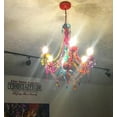 Gypsy Color Acrylic Crystal Chandelier, Multicolor 6 Light Ceiling ...