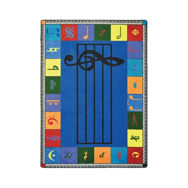 Note Worthy (Elementary) 7'8" x 10'9" area rug in color Multi - Walmart.com