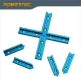 POWERTEC 48 inch x 2 Universal T track with Intersection Kit, Double-Cut Profile T track with ...