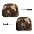 2 PCS Car Headrest Cover, Western Skull Cowboy Soft Car Seat Head Rest ...