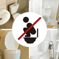 Warning Decals for Toilet Adhesive No Squatting Toilet Warning Stickers ...