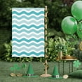 Geometric Striped Pattern Garden Flags for Outside Aqua White Wave ...