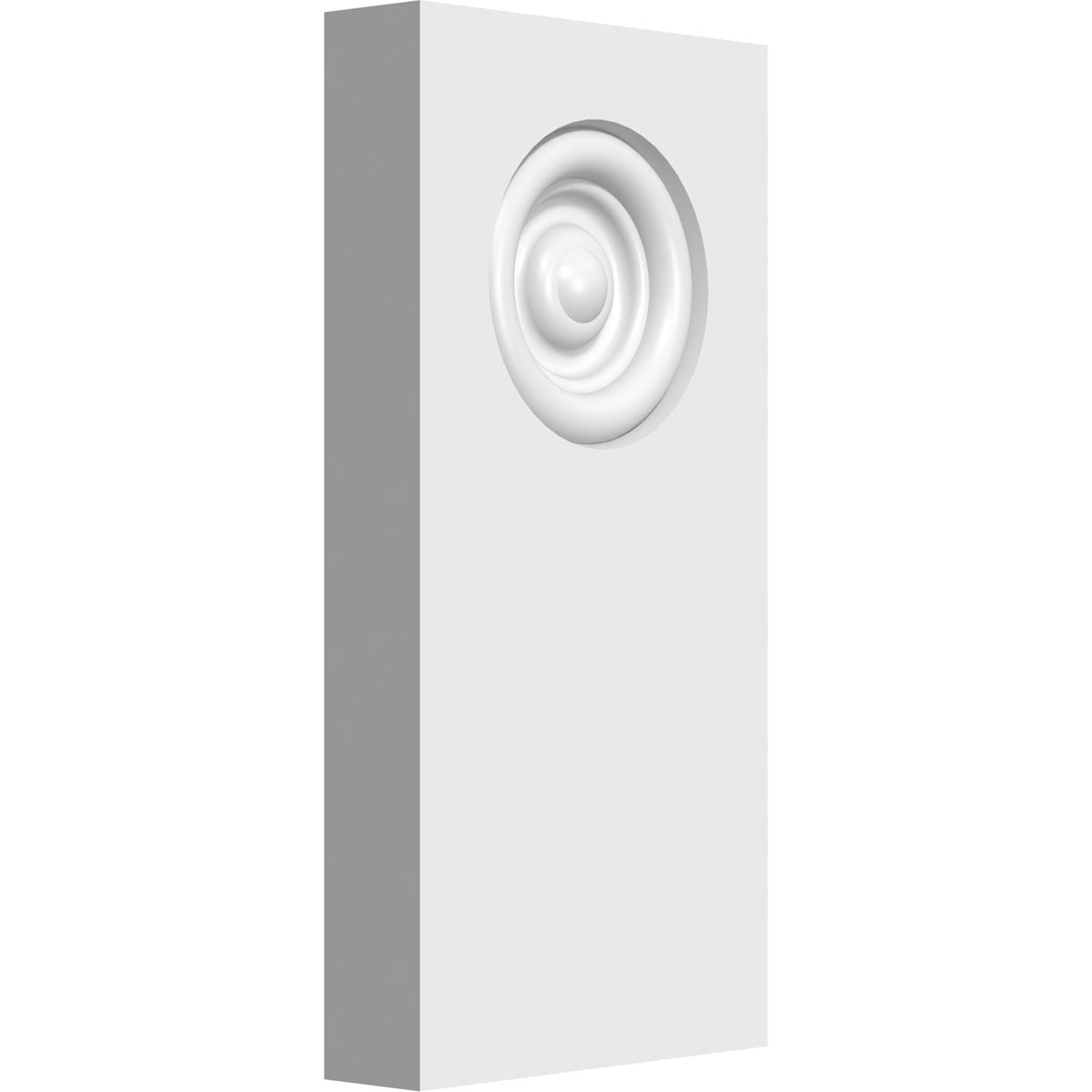 4"W x 8"H x 1"P Standard Foster Bullseye Plinth Block with Square Edge ...