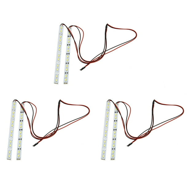 3X 24 Leds Chassis Light Aluminio LED Strip 6V para 1/10 1/8 RC Car ...