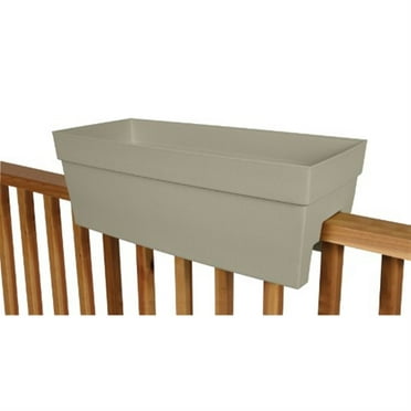 Veradek Pure Series Railing 36" Plastic Planter Black - Walmart.com