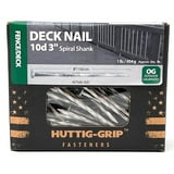 Huttig-Grip 3" Outdoor Galvanized Wood Fence Deck Nails, 10D, Hardware ...