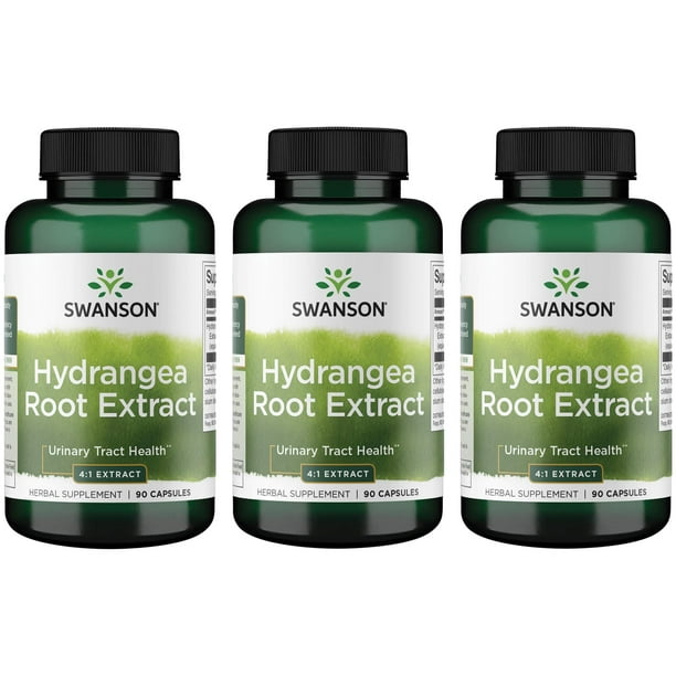 Swanson Hydrangea Root Extract - 4:1 Extract 125 mg 90 Caps 3 Pack ...