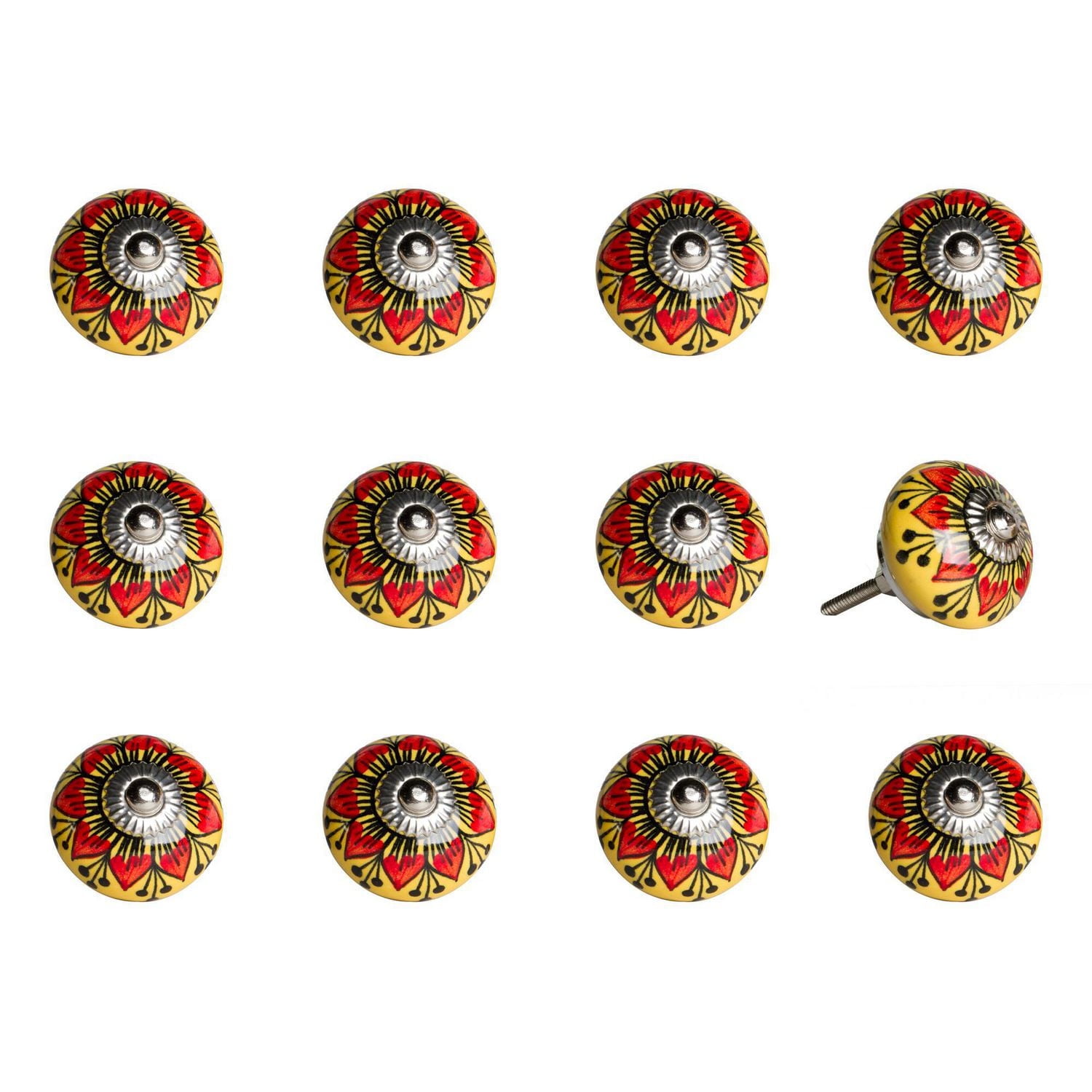 KNOB-IT VINTAGE HANDPAINTED CERAMIC KNOBS (12-Pack) K3559 - Walmart.ca
