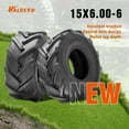 Halberd 15x6.00-6 Lawn Mower Turf Tires, 4PR Garden Tractor Tire Set ...