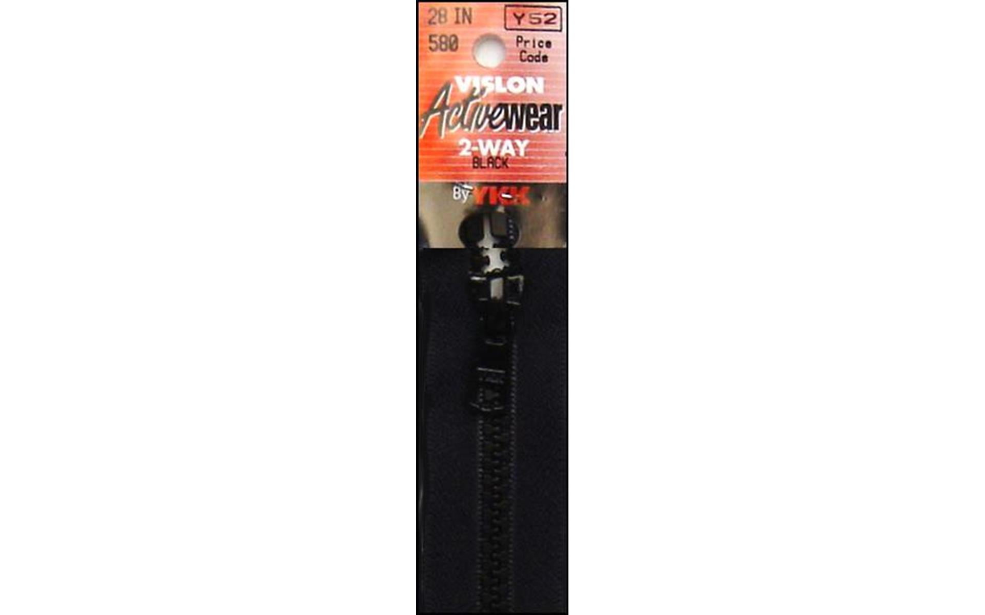 YKK Vislon 2 Way Separating Zipper 28" Black - Walmart.com