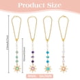 4Pcs Alloy Sun Pendant Decorations Natural Green Aventurine & Amethyst ...